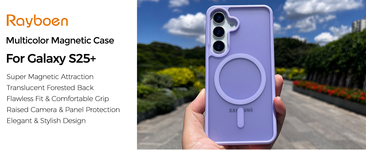 Amazon.com: Rayboen for Samsung Galaxy S25 Plus case Magnetic, [Compatible with Magsafe] Slim ...