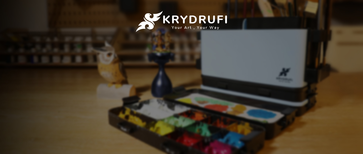 Amazon.com: KRYDRUFI Portable All-in-One Modular Painting Station with Paint Brush Cleaner and ...