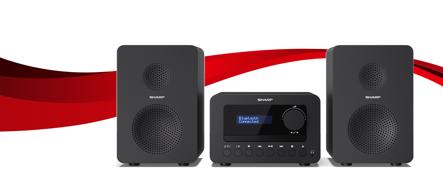 SHARP XL-B520D (BK) Tokyo Dab+ Hi-Fi Micro System, Compact Stereo ...