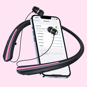 Amazon.com: Retractable Bluetooth Headphones Neckband, Headset Wireless ...