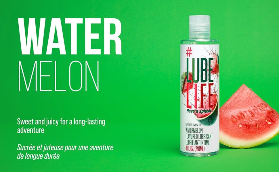 Lube Life Water-Based Watermelon Flavoured Lubricant, Personal Lube for Men, Women and Couples ...