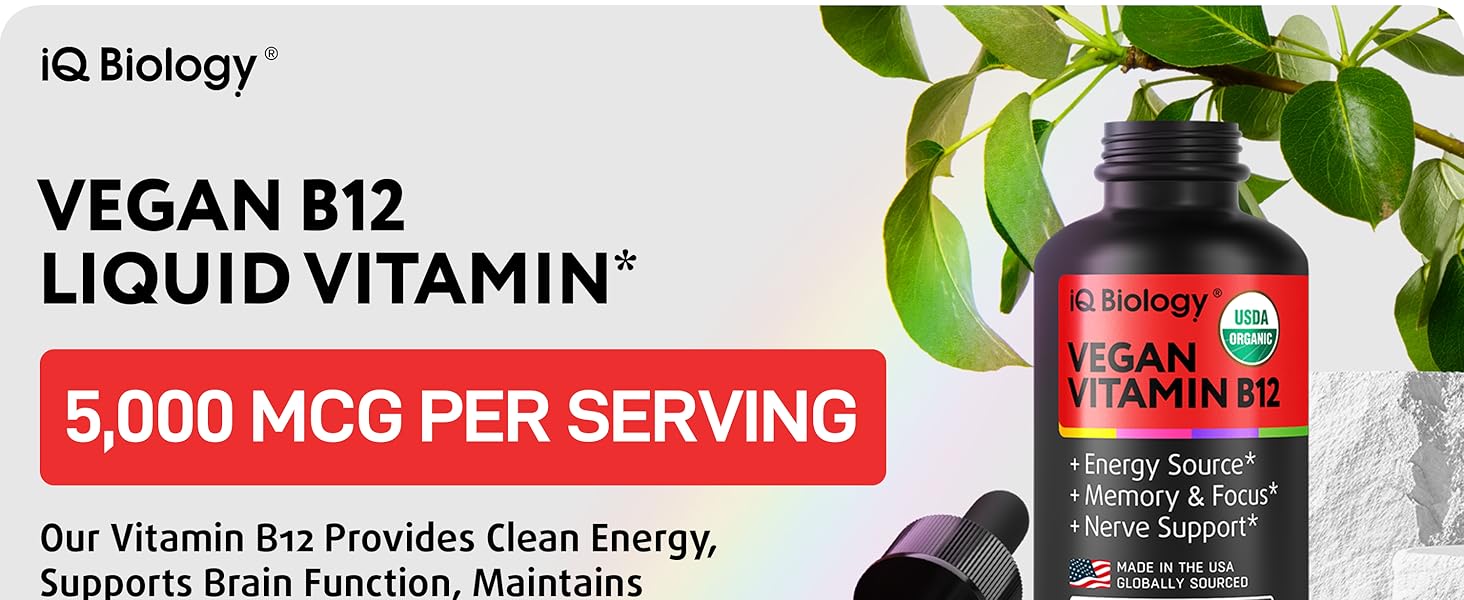 Amazon.com: Vegan Vitamin B12 - Vit B 12 Liquid Drops Sublingual ...