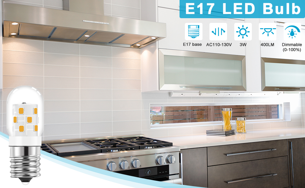 Amazon.com: E17 LED Under Microwave Over Stove Light Bulb 125V Appliance 8206232A 40W ...