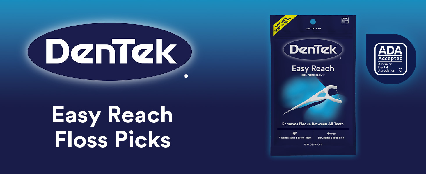 Amazon.com : DenTek Complete Clean Easy Reach Floss Picks, Advanced Fluoride Coating, Mouthwash ...