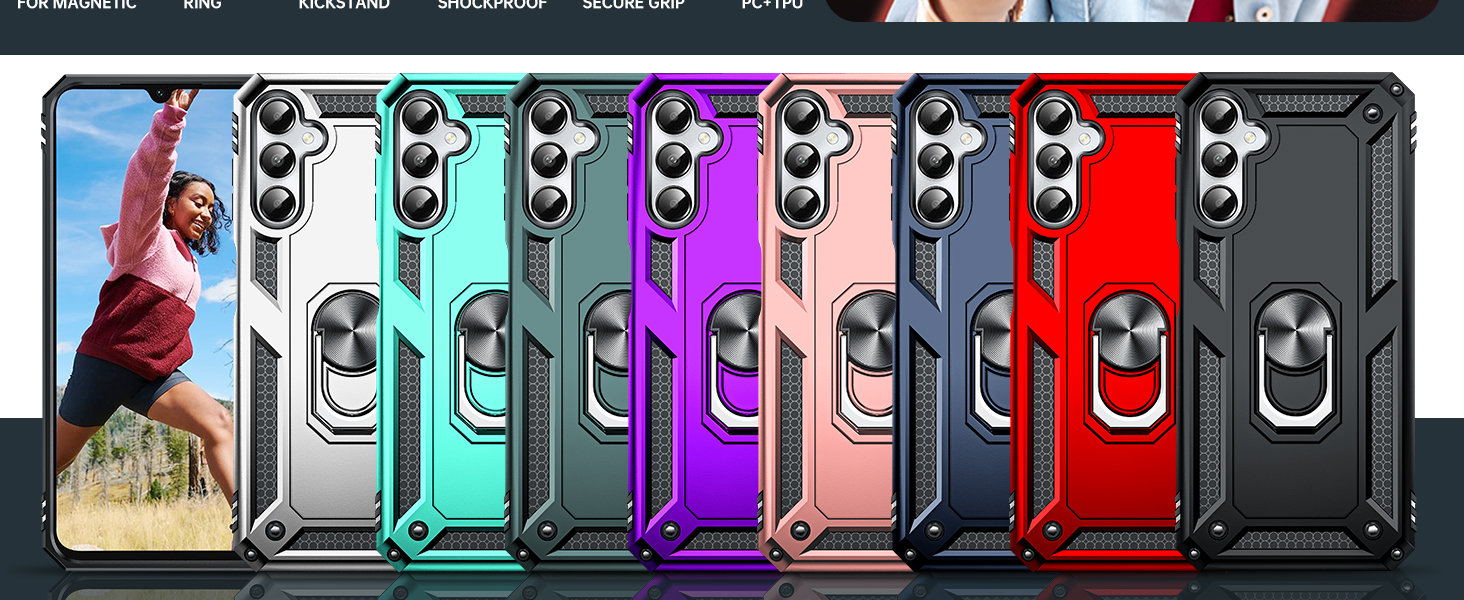 LeYi for Samsung Galaxy A05S Case with 2 Tempered Glass Screen Protector and 2 Camera Lens ...