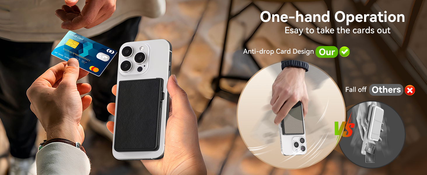 Amazon.com: SHANSHUI Magentic Phone Wallet, Magnet Card Holder for Phone Magsafe Wallet Anti ...