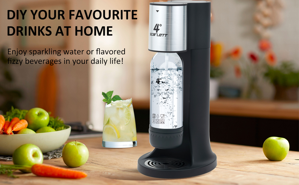 Amazon.com: 4° Sparkling Water Maker, Carbonated Water Machine and Soda Maker Machine for Home ...