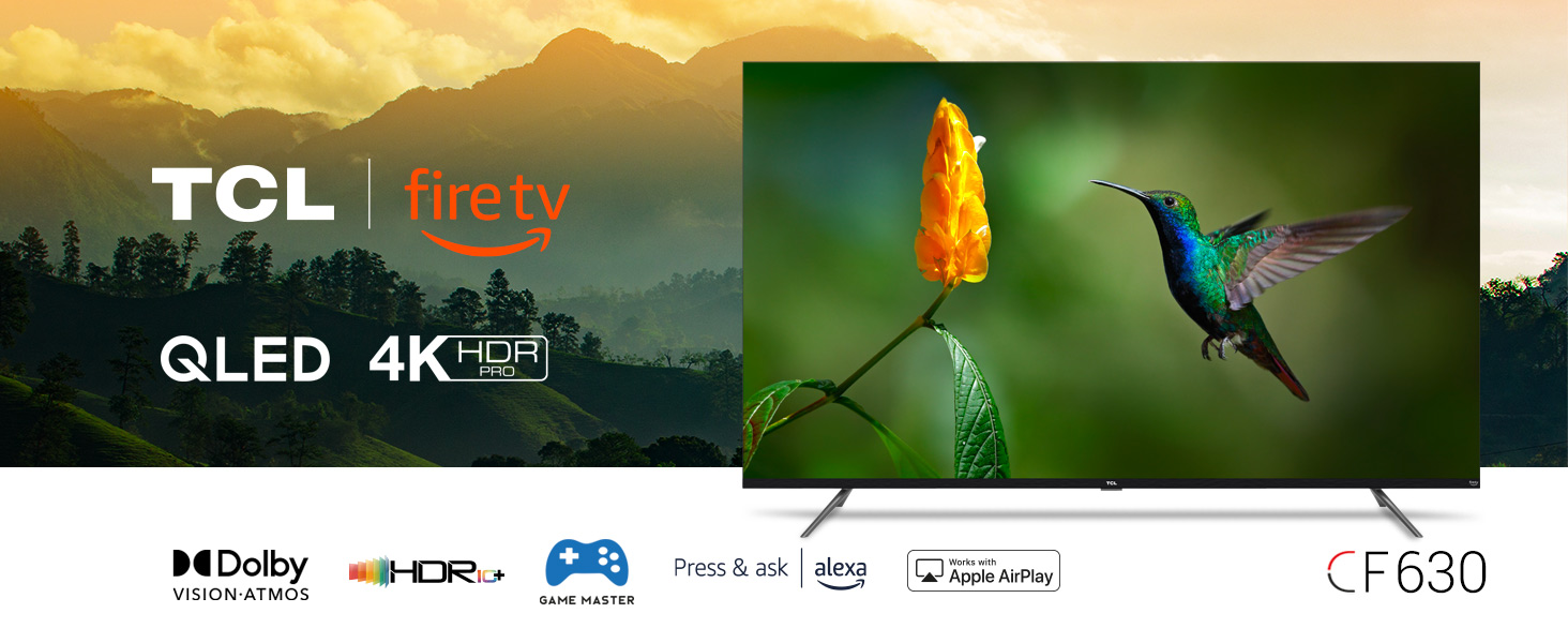 TCL 50CF630 126cm (50 pulgadas) QLED Fire TV (4K Ultra HD, HDR 10+, Dolby Vision & Atmos, Smart ...