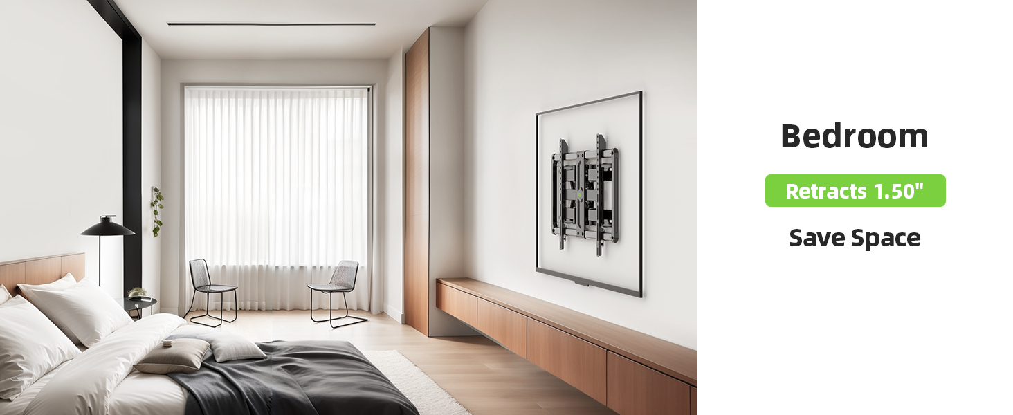 Amazon.com: USX Mount Ultra Slim Full Motion TV Wall Mount for 37-90 inch Flat Screen/LED/4K ...