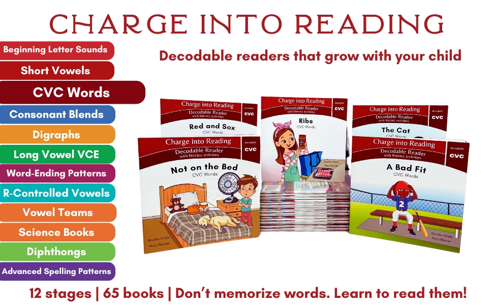 Amazon.com: Charge into Reading Decodable Books (Stage 1.5): 5 CVC ...