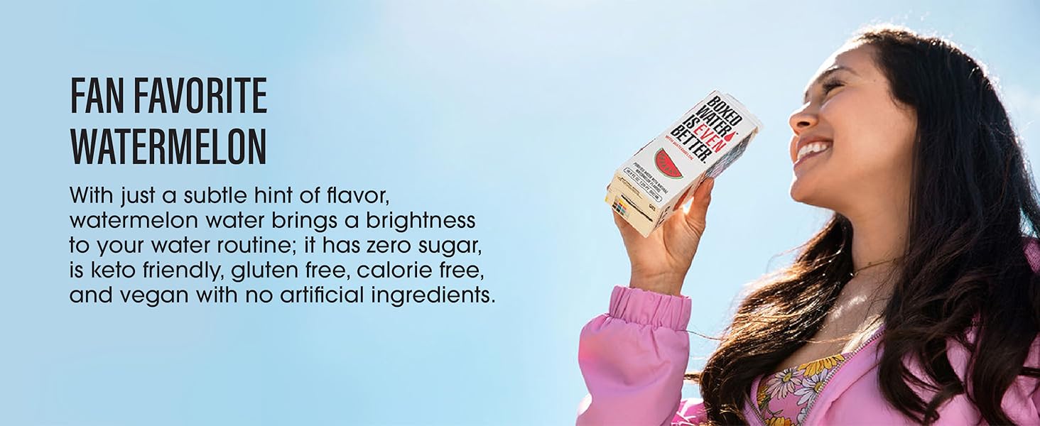 Amazon.com: Boxed Water 16.9 oz. (12 Pack) Watermelon Flavored Water - Purified Drinking in ...