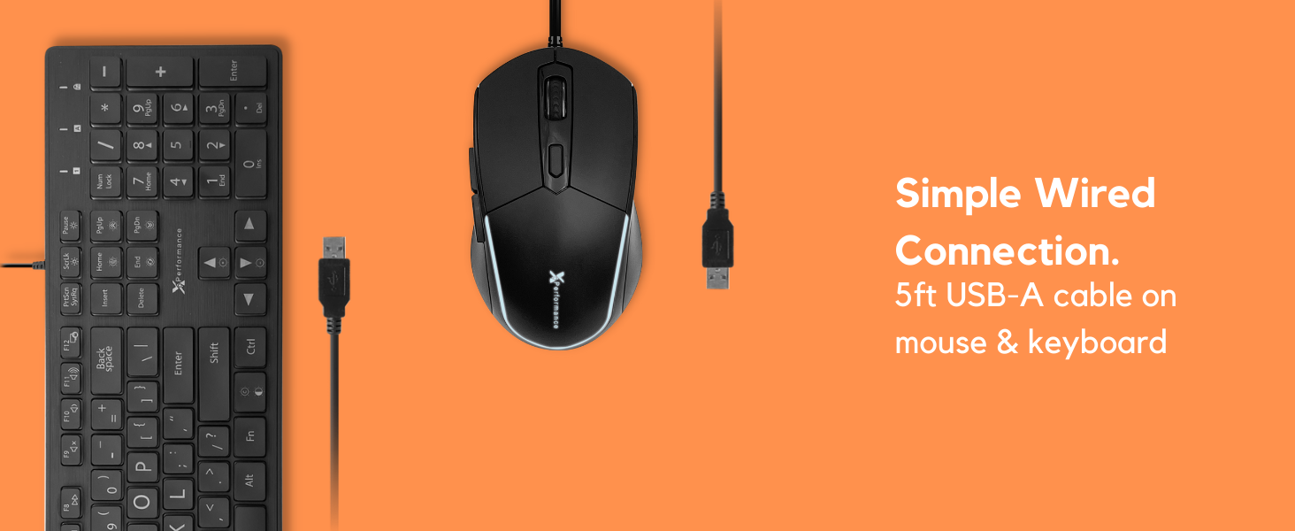 Amazon.com: X9 Wired Keyboard and Mouse Combo - Large Print Backlit ...