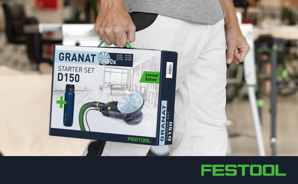 Festool Schleifscheiben Granat Starter Set STF D150/48 I Körnung P 60/P 80/P 120/P 180/P 220/P ...