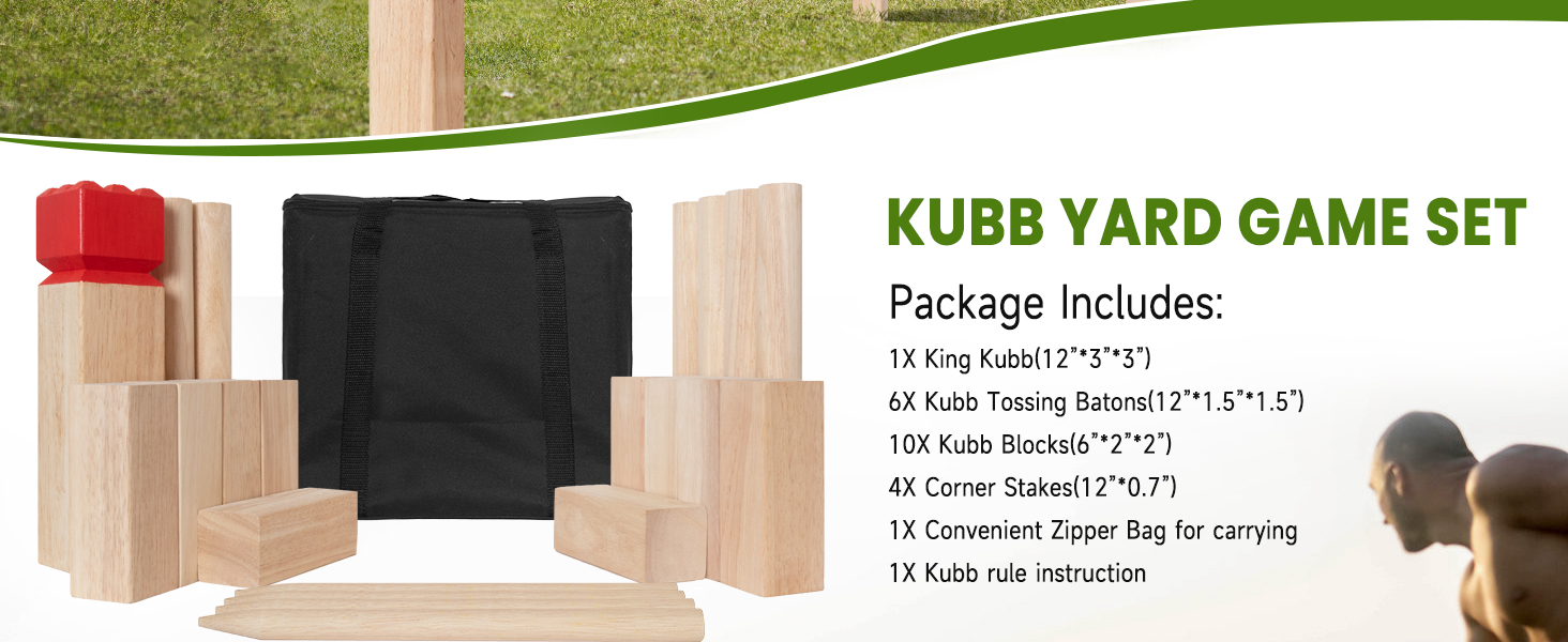 Amazon.com: PetGirl Kubb, Kubb Yard Game Set, Backyard Viking Yard Game with Carrying Bag ...