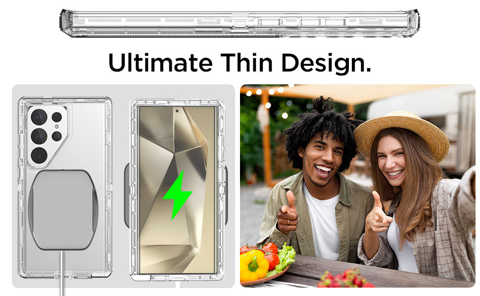 Amazon.com: AICase for Samsung Galaxy S24 Ultra Case Clear,Heavy Duty Durable 3-Layer [Not ...