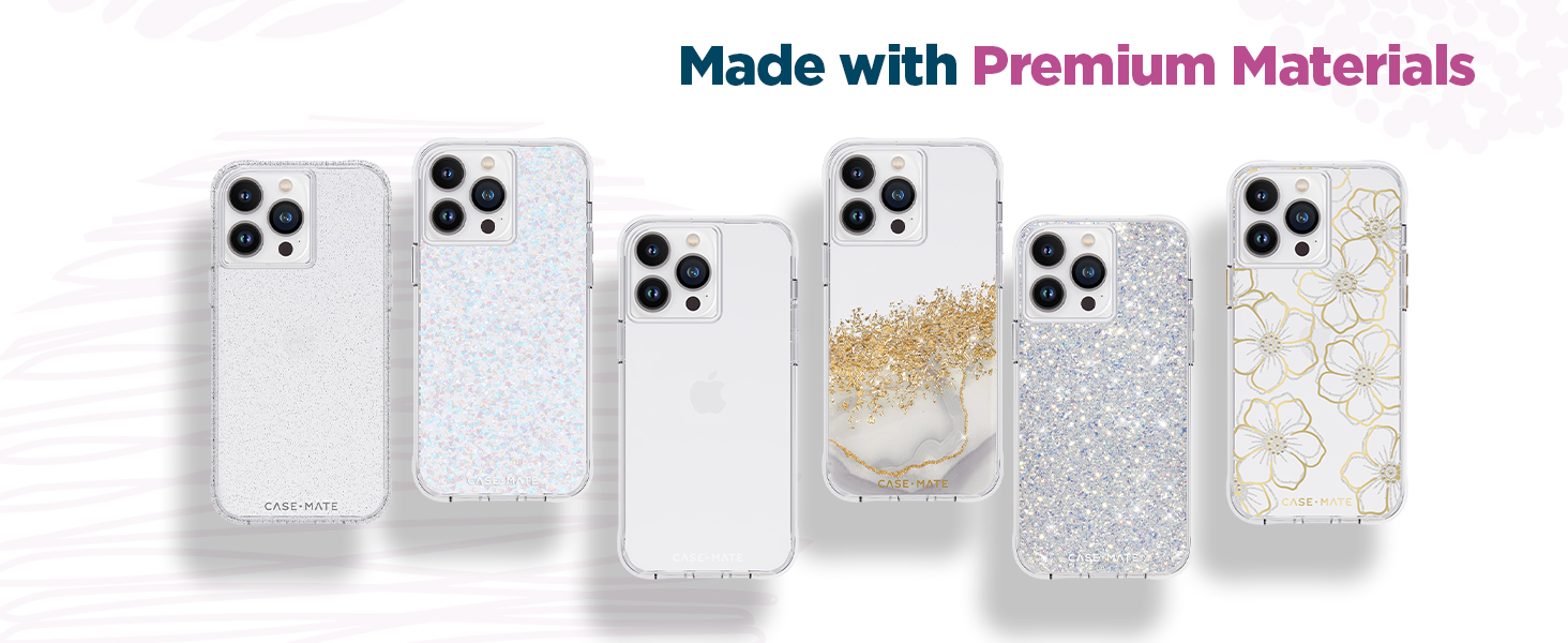 Amazon.com: Case-Mate iPhone 14 Pro Max Case - Floral Gems - With 10ft Drop Protection ...