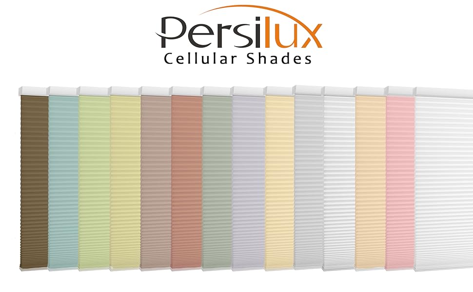 Persilux Custom Size Cellular Shades Cordless Blackout Roller Shades Bottom up Pleated Window ...