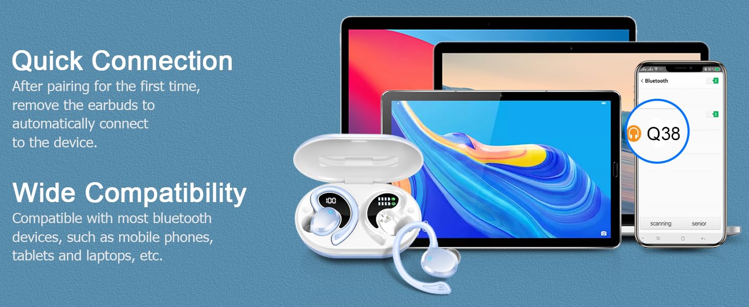 Amazon.com: Rulefiss Wireless Earbuds Bluetooth Headphones Sport, 2024 ...