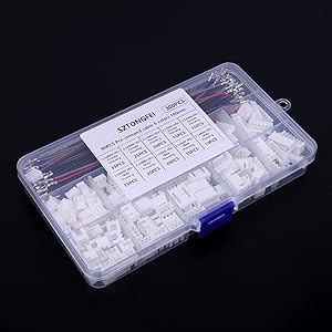 Amazon.com: 300PCS 2.54mm JST Connector Kit with 2/3/4/5/6 Male and Female Pin Housing Connector ...