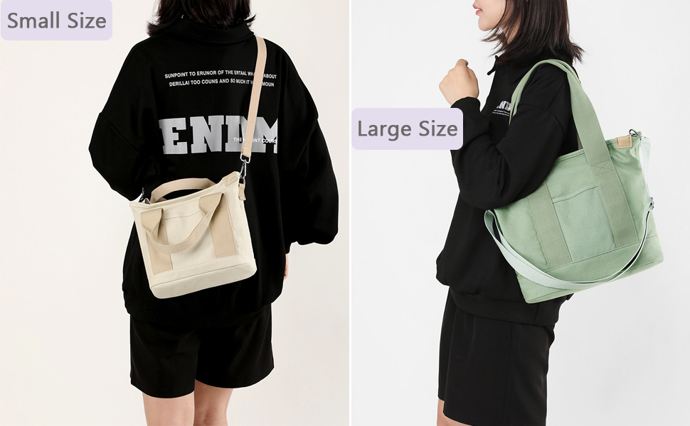 Amazon.com: Efilra Multi-Pocket Canvas Tote Bag with Zipper, 2023 New Japanese Handmade Large ...