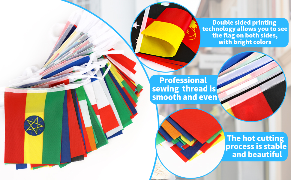 Amazon.com : MARFOREVER 100 Countries String Flag Flags of the World ...