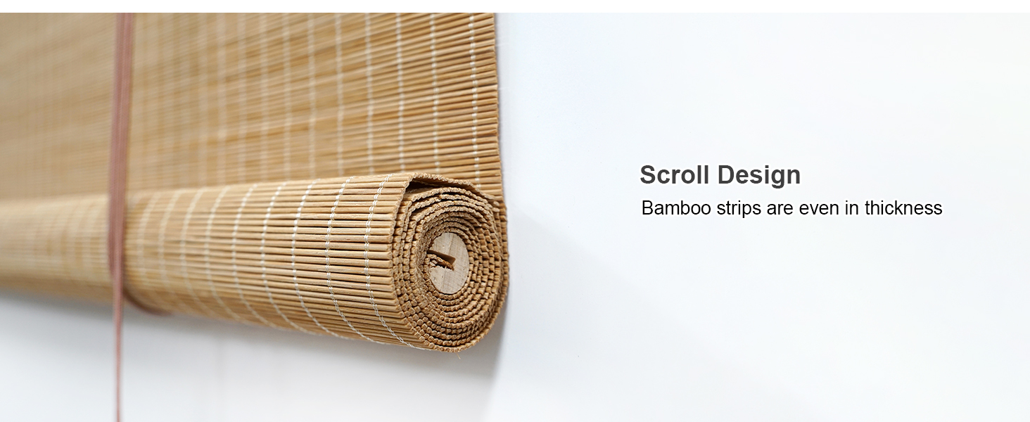 Amazon.com: EVOZEN No Tool No Drill Bamboo Blinds, Bamboo Blinds for ...