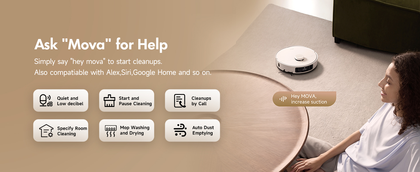 Mova P10 Pro Ultra Robot Vacuum with Hot Water Mop System