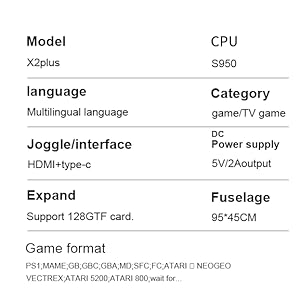 Amazon.com: X2 Plus Retro Game Stick,Plug and Play Video Game Stick Built in 25000+ Games,58 ...