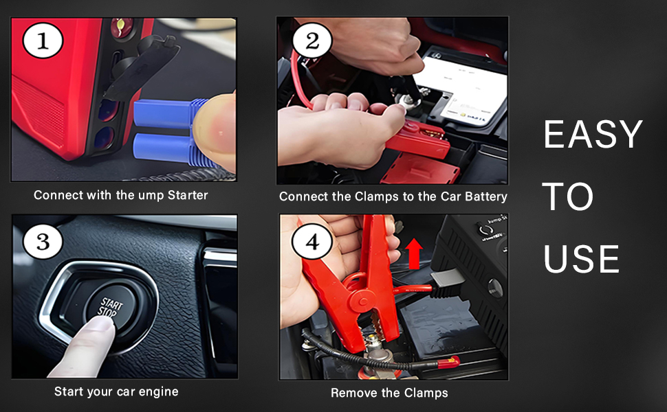 Amazon.com: YETOR 10AWG EC5 Connector Replacement Alligator Clip,EC5 Jump Starter Cable with ...