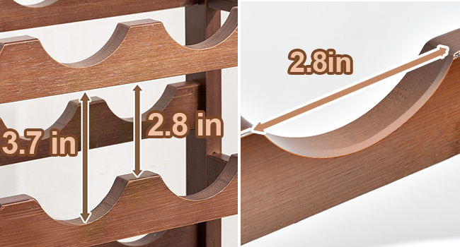 IWNTWY Wine Rack, 12 Bottle Freestanding Floor Cabinet Wine Bottle Holder, Countertop Wine ...