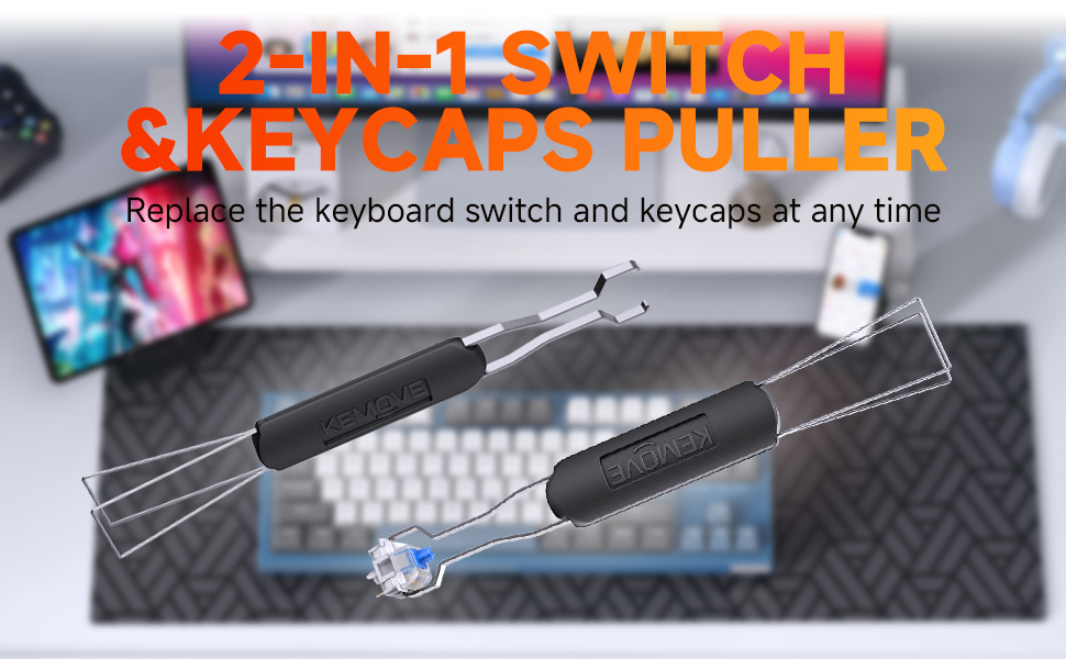 Amazon.com: 2-in-1 Switch Puller Keycap Puller for Mechanical Keyboard - Black : Video Games