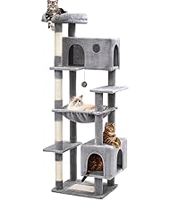 Amazon.com : Meow Sir Large Cat Tree for Large Cats 70 Inches Tall Cat Tower with Large Hammock ...