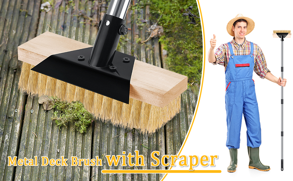 Amazon.com: Deck Brushes for Scrubbing Heavy Duty-Deck Scrub Brush with ...