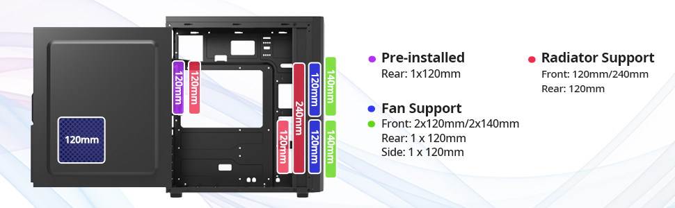 Amazon.com: Zalman T8 ATX Mid Tower PC Case, Spectrum RGB Lighting Strip, USB 3.0, 120mm Rear ...