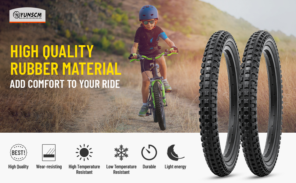 Amazon.com : YUNSCM 2-PCS 20" Mountain Bike Tires 20x2.25/58-406 and 20" Bike Tubes Schrader ...