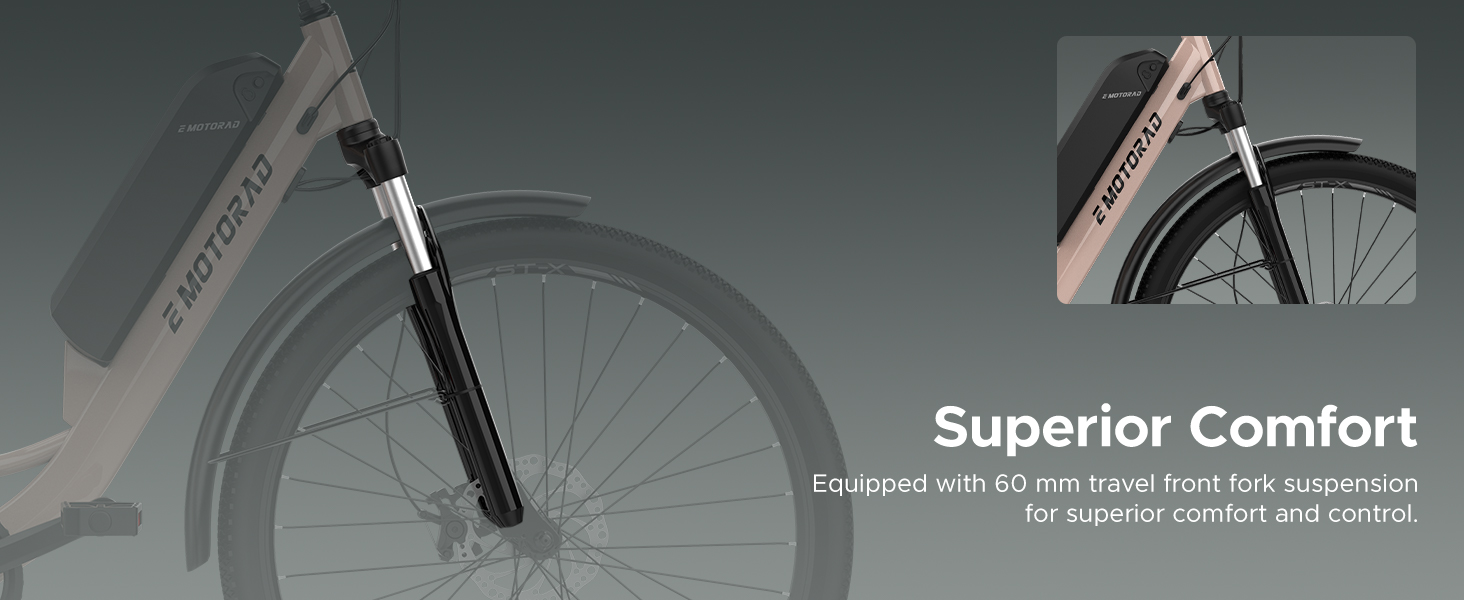 EMotorad ST-X Unisex City Electric Cycle with 7.65Ah Li-Ion Removable Battery | High-T Step ...