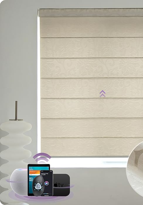 Amazon.com: Graywind Smart Roman Shades Compatible with Alexa Google Rechargeable Motorized ...