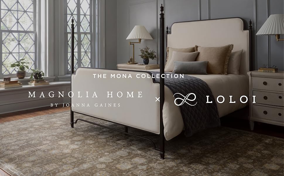 Amazon.com: Loloi Magnolia Home by Joanna Gaines x Mona Cocoa/Stone 7'-6" x 10' Area Rug : Home ...