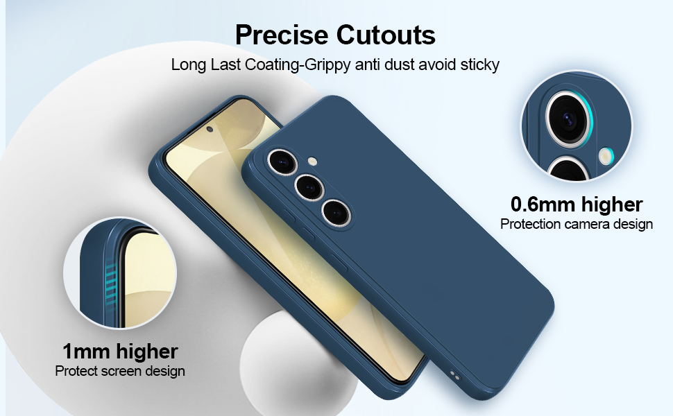 Amazon.com: GiiYoon Silicone Case Compatible with Samsung Galaxy S24, Full Body Silky Soft Touch ...