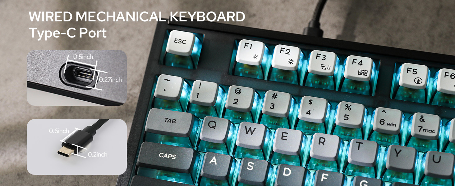 Amazon.com: EPOMAKER SKYLOONG GK87 TKL QMK/VIA Wired Mechanical ...