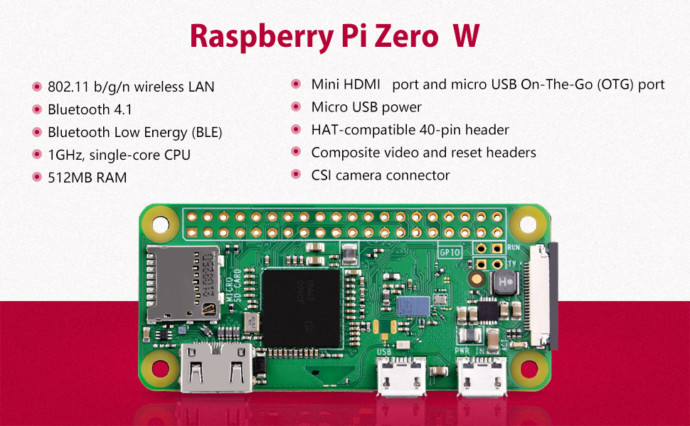 Amazon.com: GeeekPi Zero W Kit for Raspberry Pi Zero W Board, with Raspberry Pi Zero W Aluminum ...