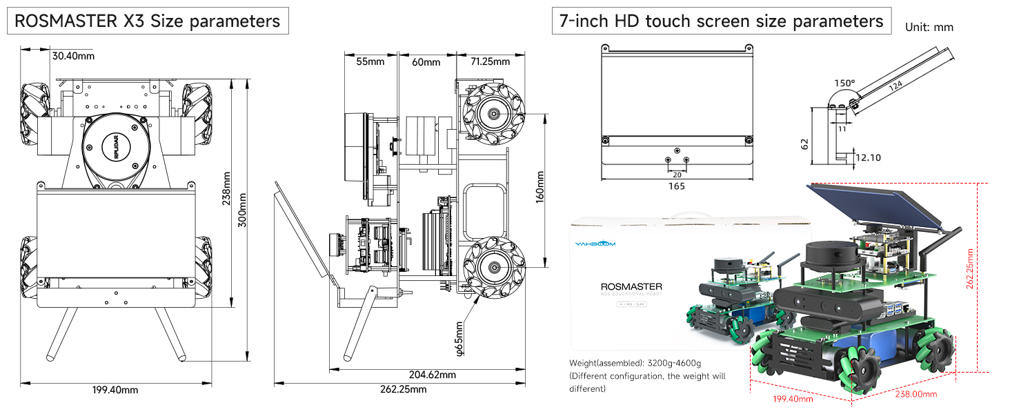 Amazon.com: Yahboom ROS2 Python Programming Robot Kit Jetson Powered ...