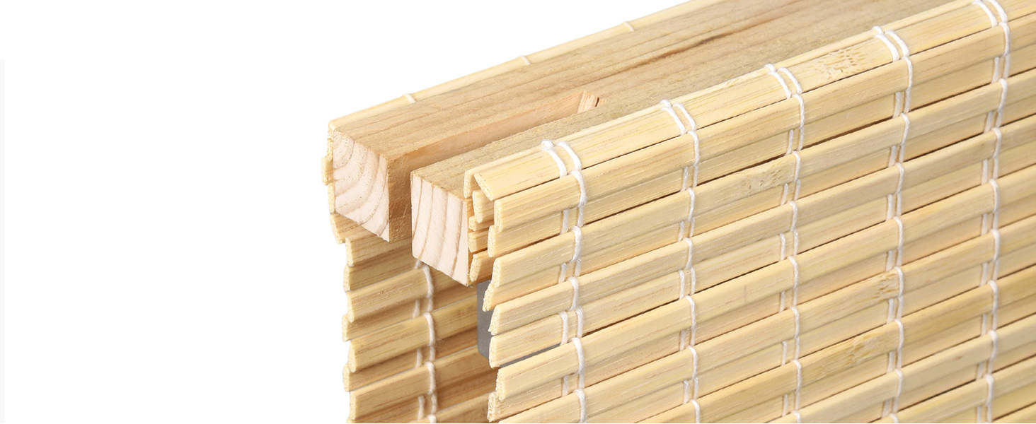 Amazon.com: LazBlinds No Tools No Drill Cordless Bamboo Roman Shades ...