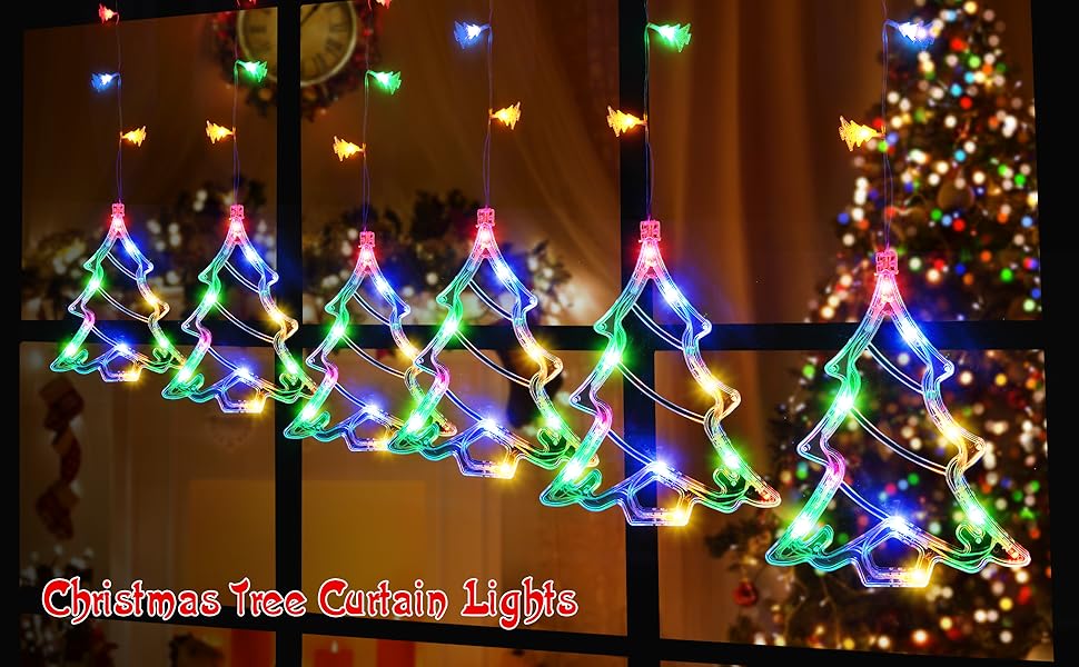 Amazon.com: LYUBASA Christmas Lights Decorations, 4.9FT Remote&Time 8 ...