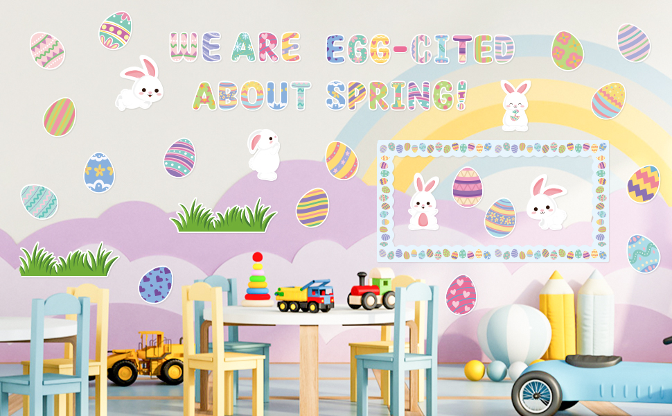 Amazon.com : AsodSway Easter Bunny Egg Cutouts - 139Pcs Easter Bunny ...