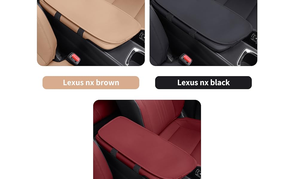 Amazon.com: Dragon Art Armrest Cover for Lexus NX 2022+ Armrest Cushion PU Leather Center ...