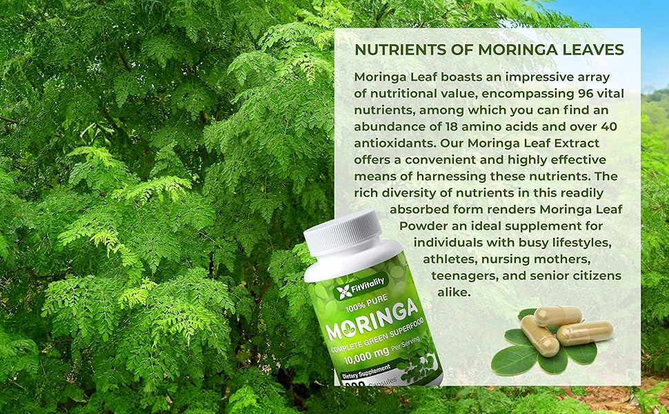 Amazon.com: Moringa Capsules| Moringa Oleifera |10,000mg| 300 Capsules| 100% Pure| Non-GMO and ...