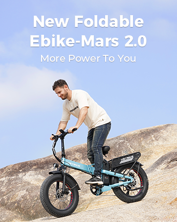 Amazon.com : Heybike Mars Electric Bike Foldable 20" x 4.0 Fat Tire Electric Bicycle with 500W ...