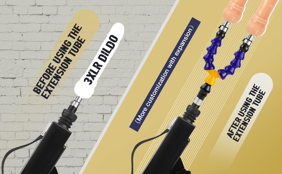 Amazon.com: ANNGEOK Sexmachine Attachment 19 CM Extension Tube Connect 2 Attachments for ...