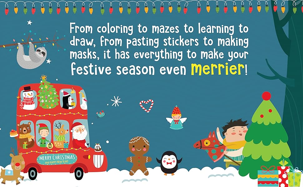 Festive Fun: Christmas Activity Book: Wonder House Books: 9789354406195 ...